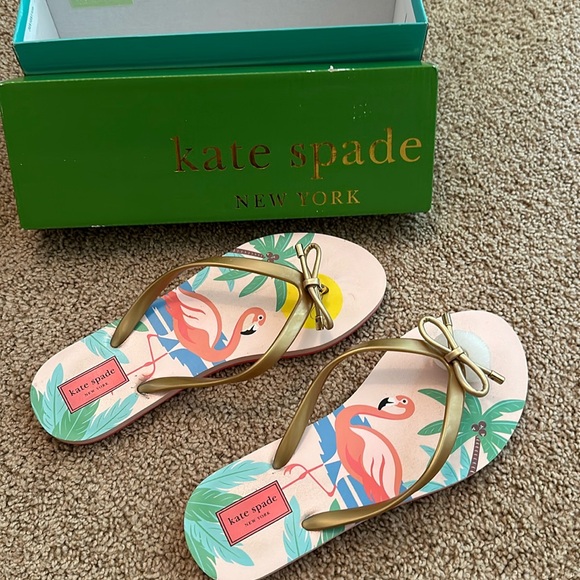 kate spade | Shoes | Kate Spade Flamingo Flip Flops Sz 9 | Poshmark